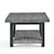 Alaterre Furniture Pomona 27" Metal and Wood Square Coffee Table, Slate Gray AMBA13SG | Zoro